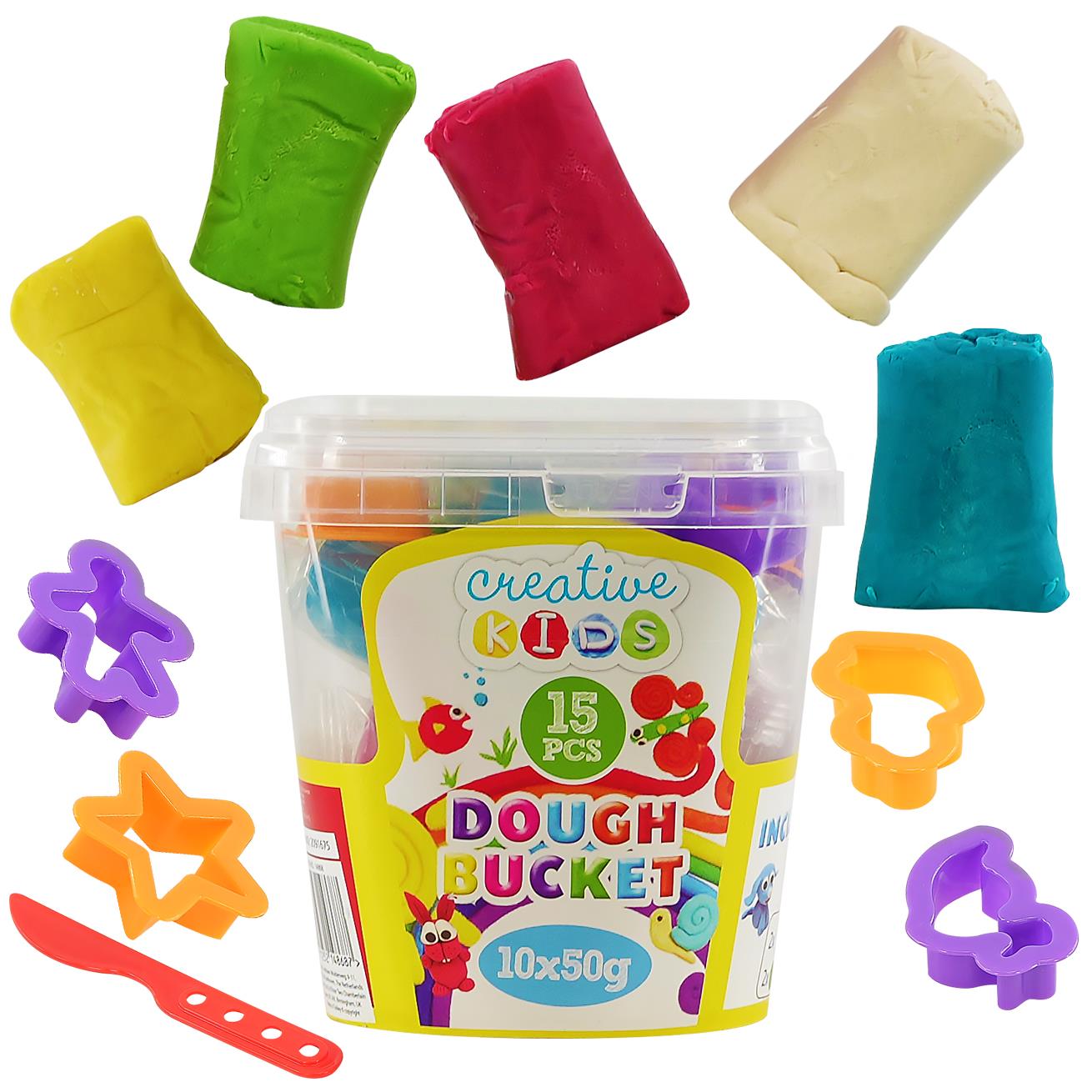 15 pcs Modelling Dough Bucket by The Magic Toy Shop - UKBuyZone – UKbuyzone