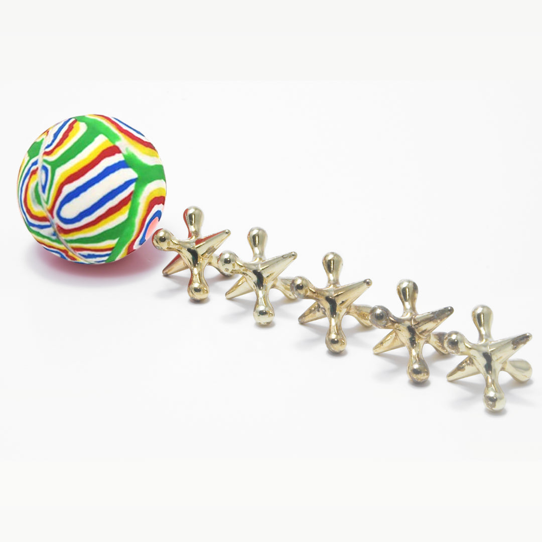 Traditional Metal Classic Jacks Game - Classic Game - Knucklebones Game ...