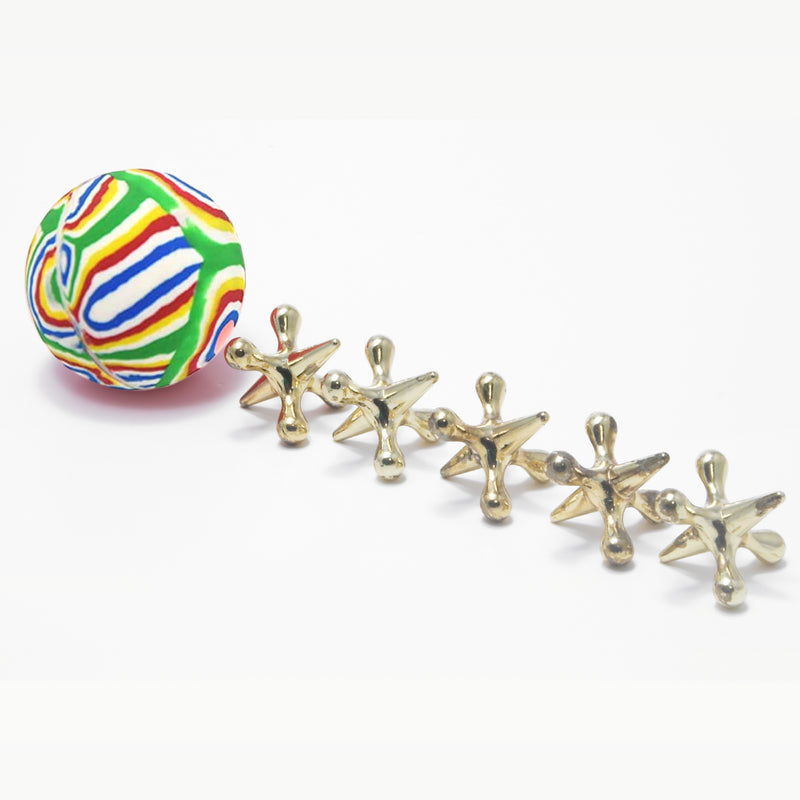 Traditional Metal Classic Jacks Game - Classic Game - Knucklebones Game ...