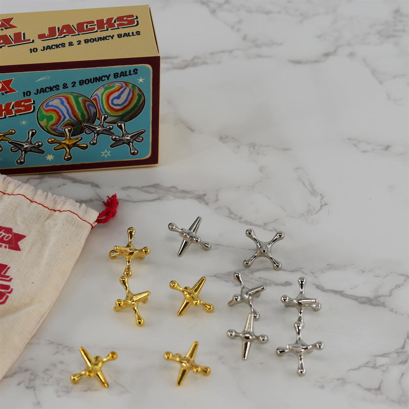 Traditional Metal Classic Jacks Game - Classic Game - Knucklebones Game ...