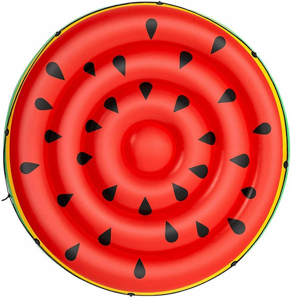 Watermelon Pool Float Inflatable Rubber - Red, Green - Pool Float Inflatable Rubber - Geezy