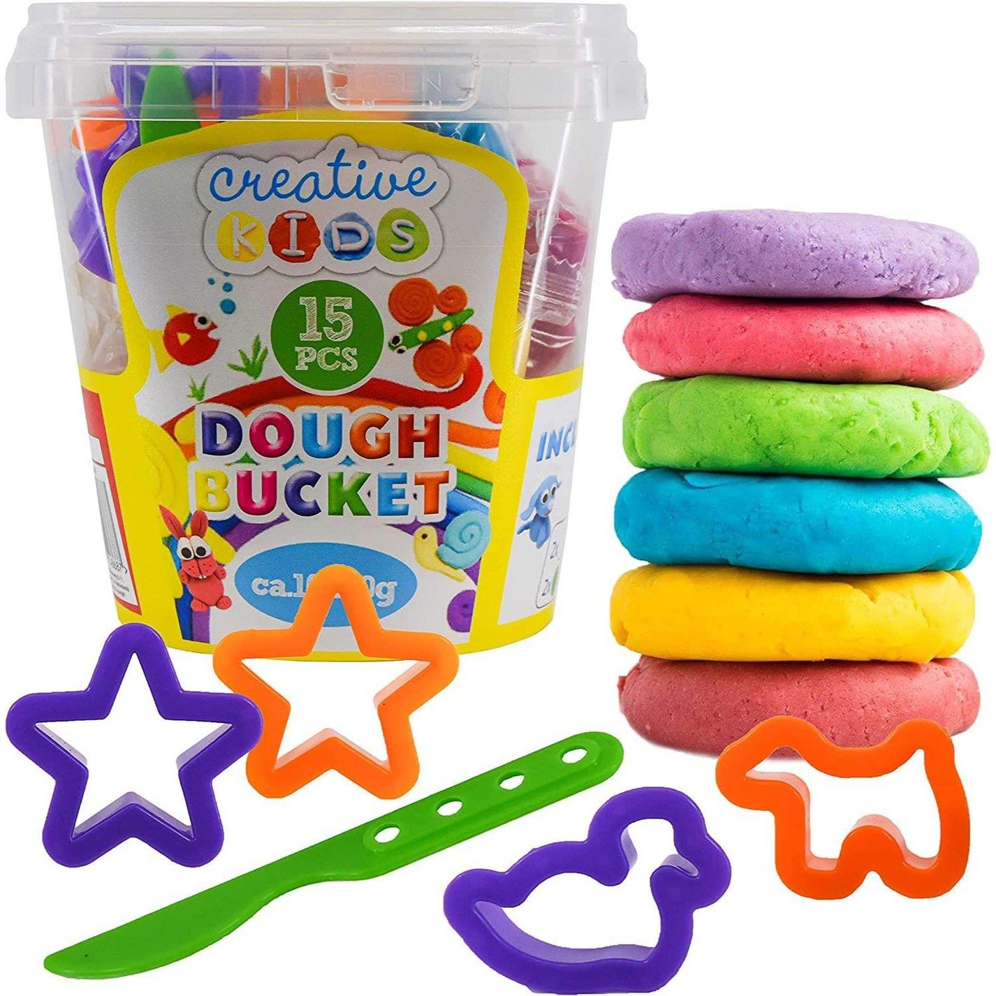 15 pcs Modelling Dough Bucket by The Magic Toy Shop - UKBuyZone – UKbuyzone