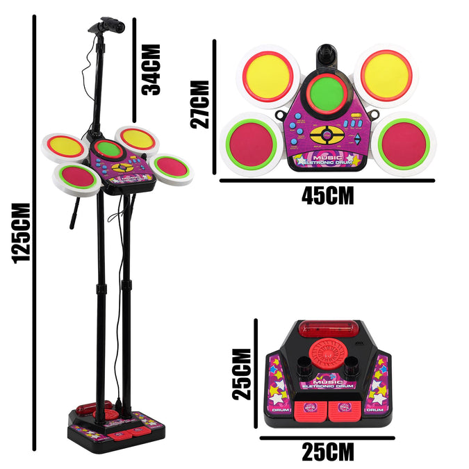 Electronic Drum Kit Playset - Multicoloured - Toys And Games - Musical ...
