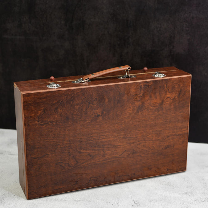 112 PCS Wooden Case Kids Art Set - Brown - Art Set - Art Set - Graphite ...