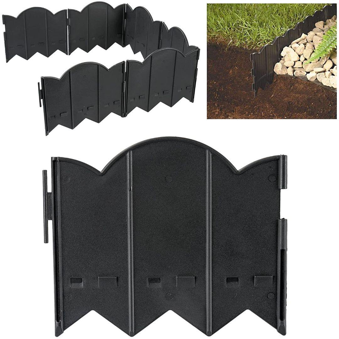 Hammer-in Lawn Edging Water-resistant Abs Plastic Flower Border Edge ...
